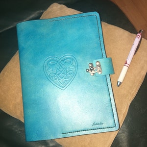 Mini Legal Pad Personalized Handmade Leather Cover with Turn | Etsy