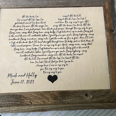 Engraved Handwritten Note Personalized Note in Wood - Etsy