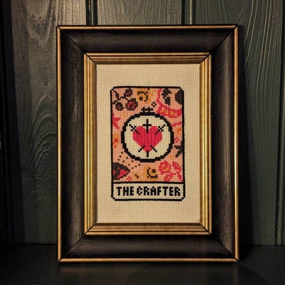 DIGITAL PATTERN the Fool Tarot Card Modern Cross Stitch Moon Stars ...