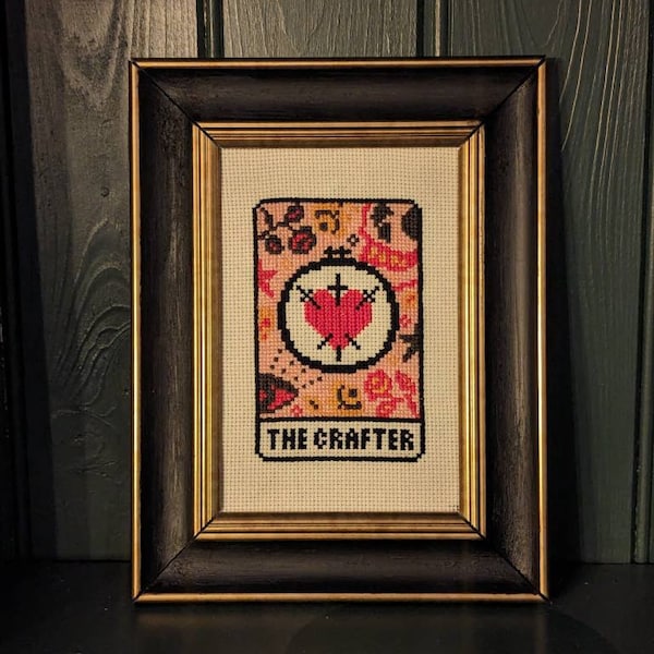 DIGITAL PATTERN the Lovers Tarot Card Modern Cross Stitch - Moon Stars ...