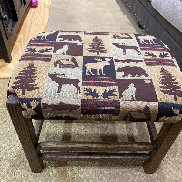 Solid Barnwood Amish Rocking Chair With Hair on Hide Back and Top Grain ...