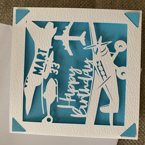 Diving Happy Birthday Personalised Papercut Card, Happy Birthday Card ...