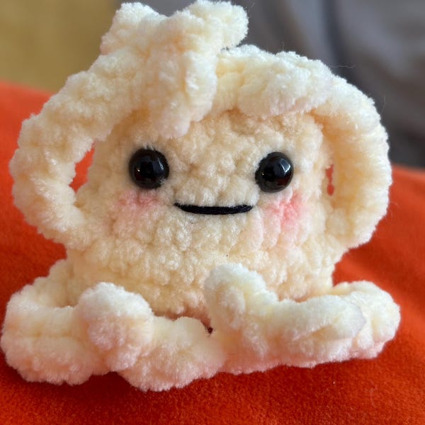 Crochet Fluffy Worry Worm Plush Anxiety Toy - Etsy