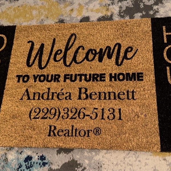 Realtor Custom Doormat Open House Doormat Realtor Doormat Business ...
