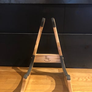 Personalized Hand Built Engraved Wood Guitar Stand, Acoustic Guitar ...