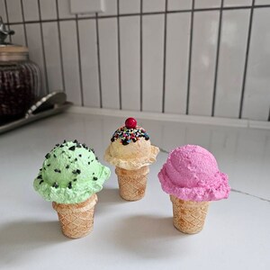Fake Mini Ice Cream Cones, Realistic Ice Cream, Ice Cream Cone Decor ...