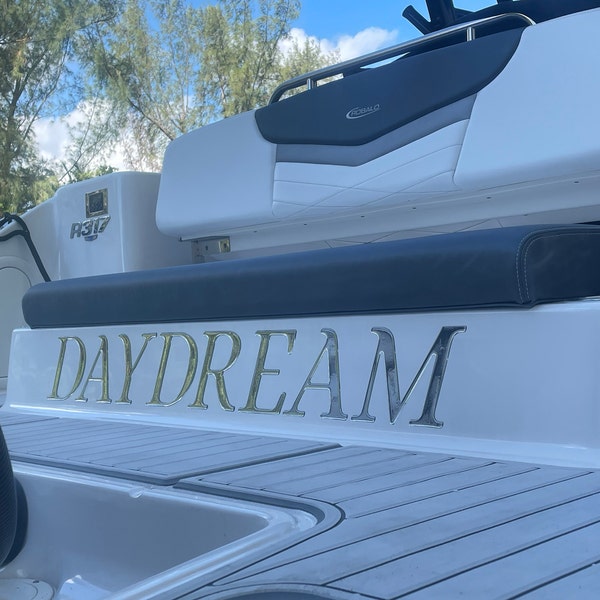 Custom Boat Decals Pontoon Name Raised Domed - Etsy