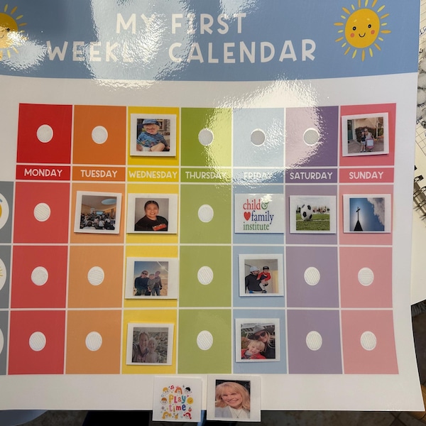 Weekly Visual Calendar, Toddler Visual Schedule, Daily Schedule, Weekly ...