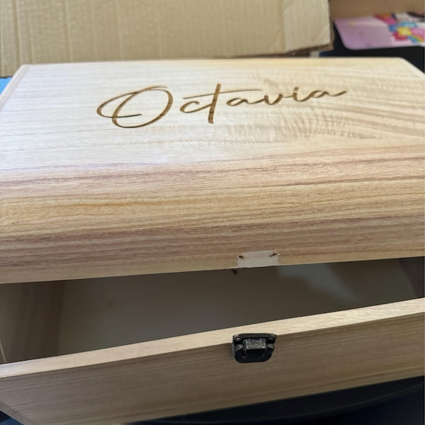 Personalised Engraved Name Keepsake Chest - Etsy
