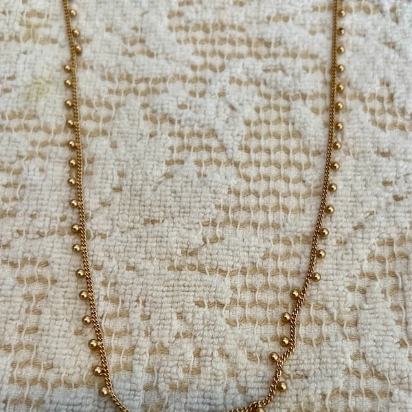 Tiny Dot Brass Chain Necklace, 2PCS - Etsy