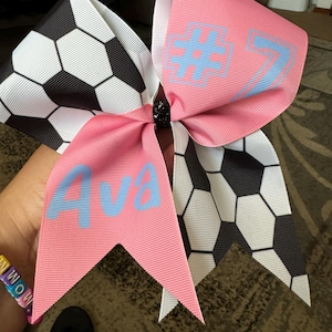 Custom College Cheer Bows Designed in Your Team Colors. Writing on ...