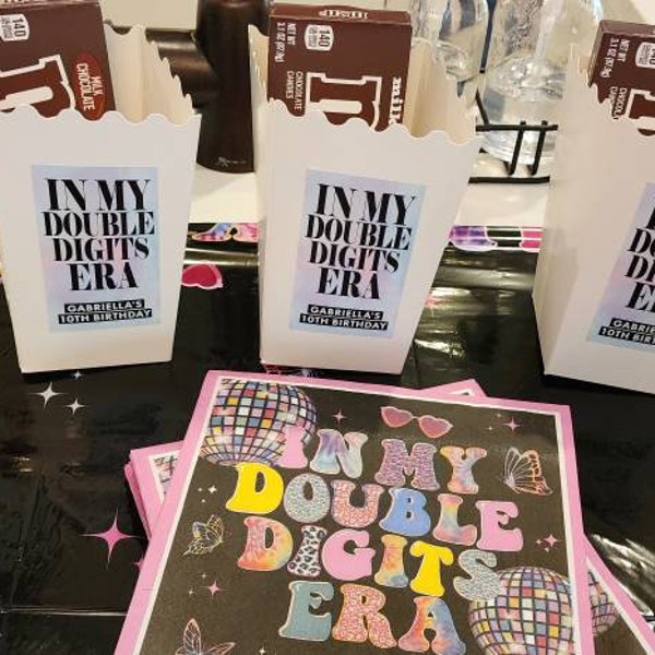 Birthday Era Popcorn Favor Boxes - Eras Birthday Party Treat Box - Era ...