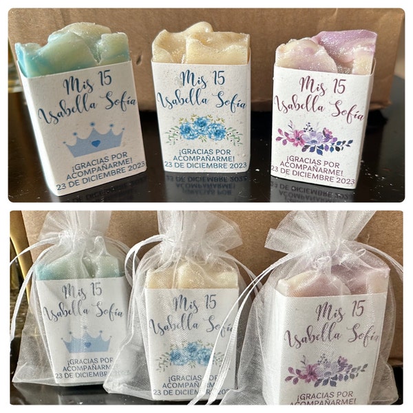 Birthday Party Soap Favors: Personalized Quinceanera, Sweet Sixteen - Etsy