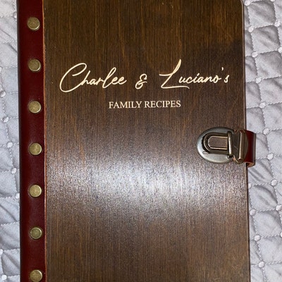 Personalized Family Recipe Book Kitchen Gift for Hostess Wooden ...