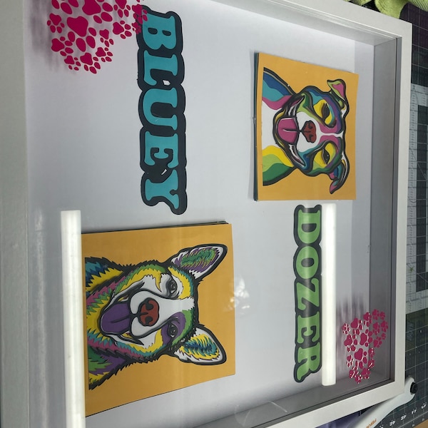 Staffordshire Terrier 3D Shadow Box SVG, Layered Dog Papercut Art ...