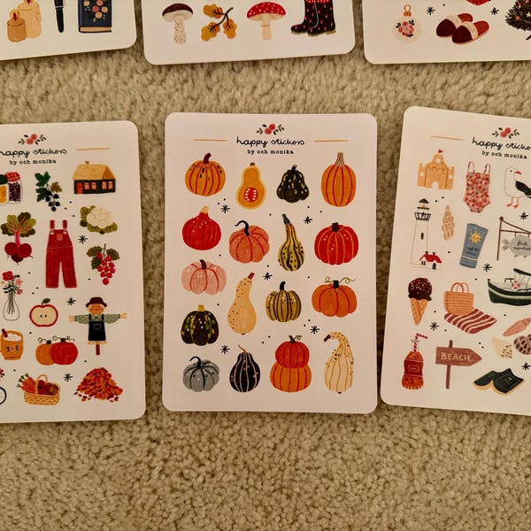 3 Matte Sticker Sheets, Sticker Pack, Sticker Bundle, Cute Stickers ...