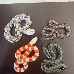 Ball Python Snake Pendant/sculpture for Necklace/key Ring, Perfect for ...