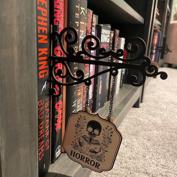 Personalised Thriller Book Tavern Sign, Custom Library Divider, Booktok ...