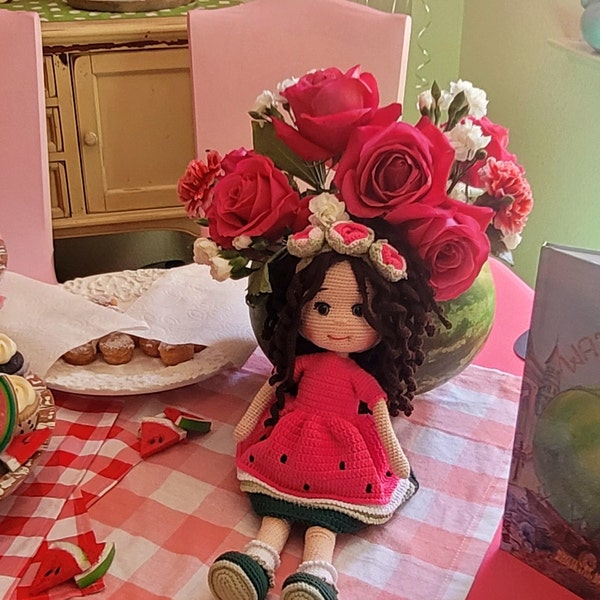 Amigurumi Doll Watermelon, Watermelon Doll, Amigurumi Princess Doll ...