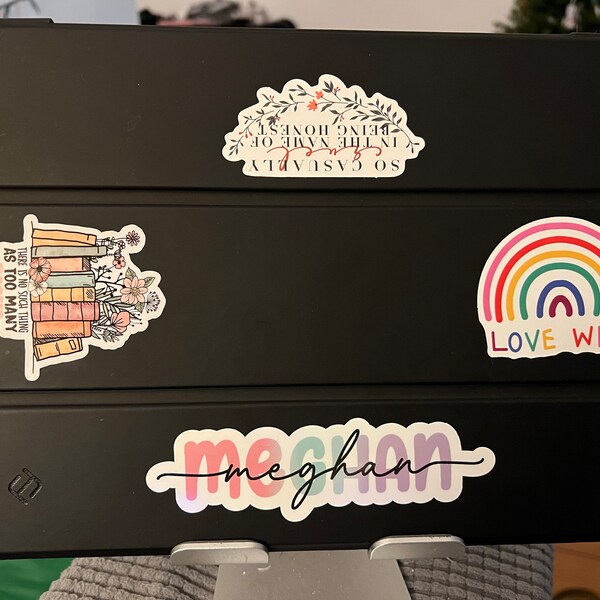 Personalized Name Sticker, Custom Name Sticker, Gradient Color Name ...