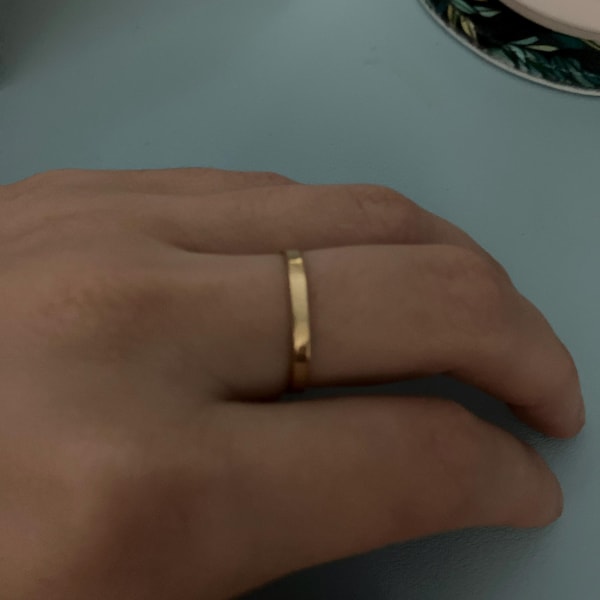 Thick Gold Ring, Gold Ring, 14k Gold Filled Ring, Gold Stack Ring ...