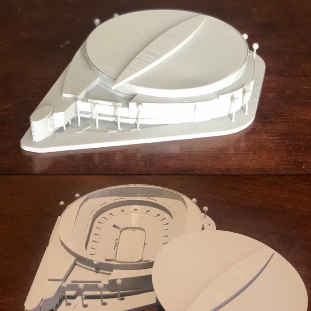 Miniature 3D Printed Stadium Replicas by 3DStadiums on Etsy
