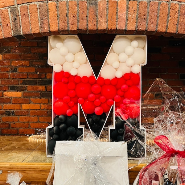 Mosaic Letter M - BLOCK Font, Mosaic From Balloons, Mosaic Template ...