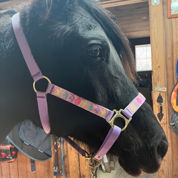 Milk Cow Design Horse Halter, Cute Cow Draft Horse Halter, Farm Animal ...