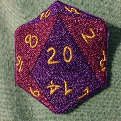 D-20 D&D Patch, Any Color Combo Custom Made F16 - Etsy