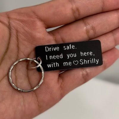 Maneja Con Cuidado Llavero, Personalized Drive Safe Custom Engraved ...