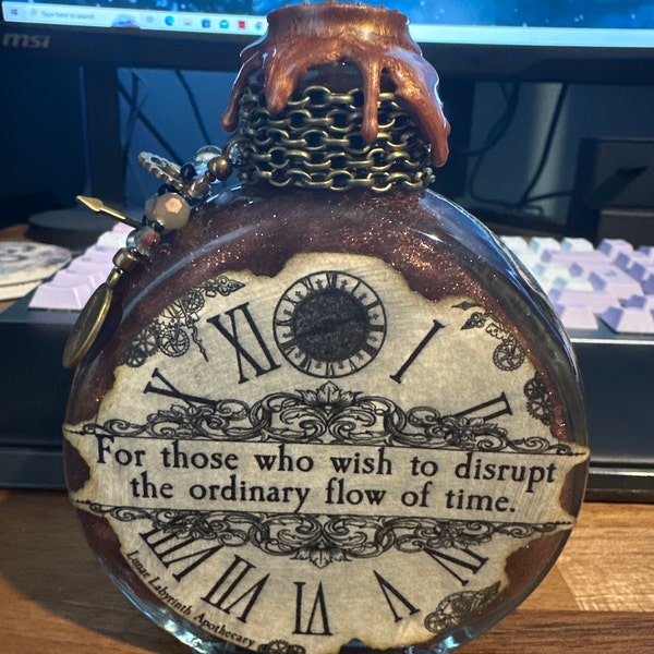 Color Changing Time Travel Potion Bottle: Steampunk Fantasy Decor - Etsy