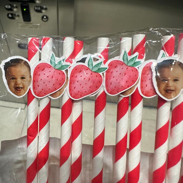 Strawberry Birthday Party Straws | Berry Party Decorations | Berry ...