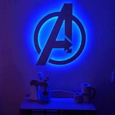 Wood Illuminated Avengers Sign, Wall Art, Wall Decor, Endgame, Avengers ...
