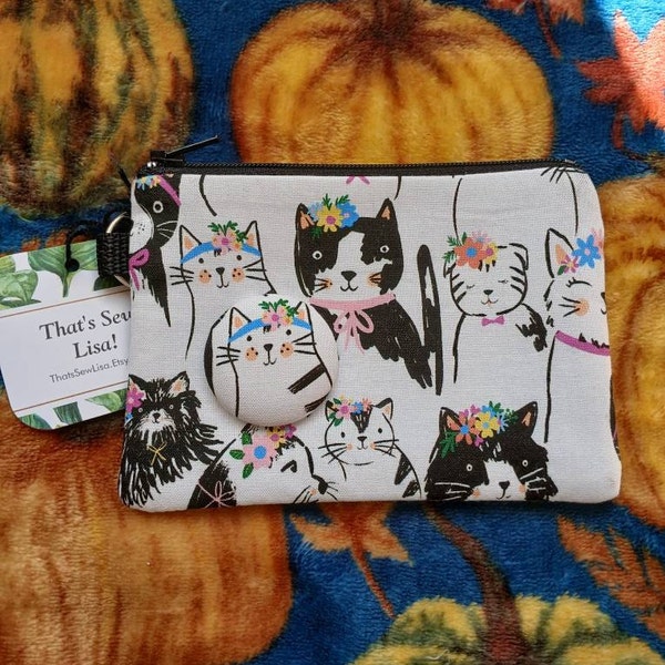 Beatles and Beetles Small Zipper Pouch Cash Coin Purse Cash Gift Card ...