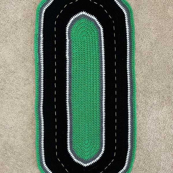 Racetrack Play Mat Rug, Crochet - Etsy