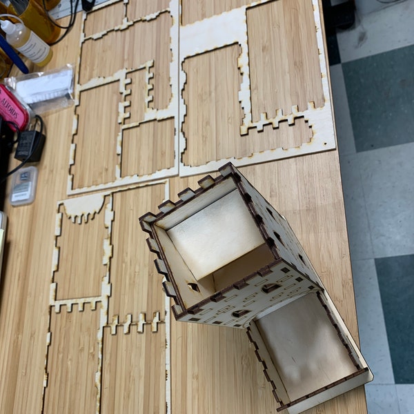Dice Tower - Laser Cut Files, Glowforge SVG Pattern, Digital Download ...