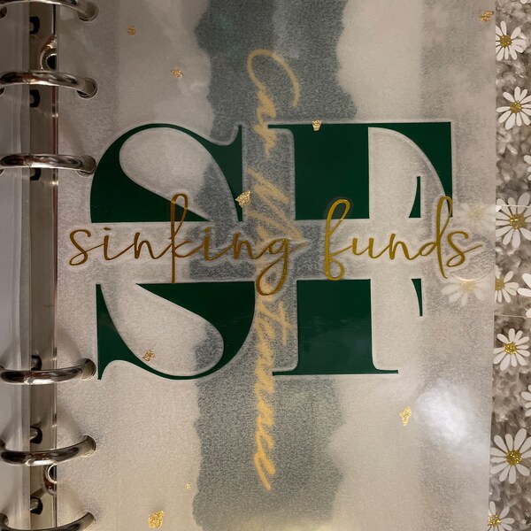 Laminated Vellum A6 Dashboard | Cash Envelope Binder Dashboard W Gold ...