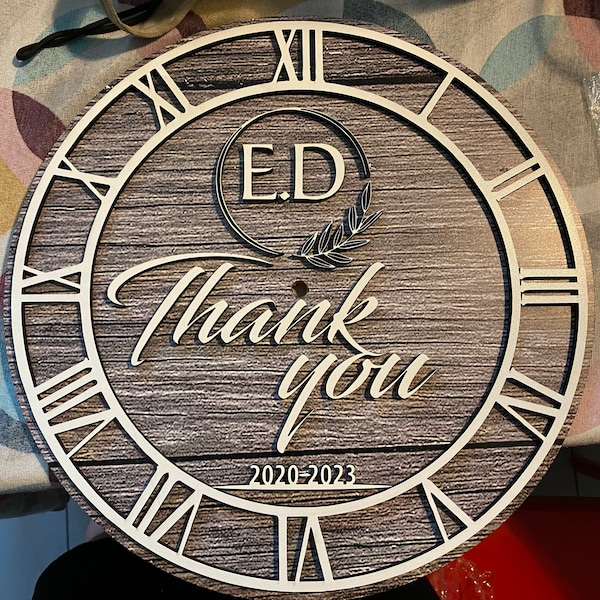 Personalized 3D Wooden Oversized Wall Clock, Custom Large Wall Clock ...