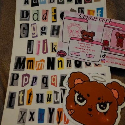 Y2K Ransom Note Letters Deco Sticker Sheets - Etsy Canada