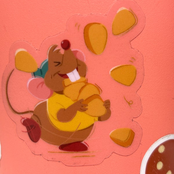 Greedy Gus Gus Transparent Sticker/ Cinderella Sketch Princess Sidekick ...