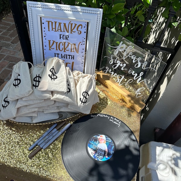 Custom Photo Vinyl Record Sticker for Wedding Guest Book Personalized ...