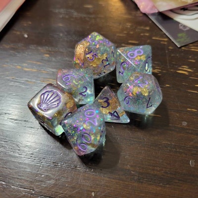 MO PEARL Dnd Dice Set, D20 Polyhedral Dice Set Ocean Dungeons and ...