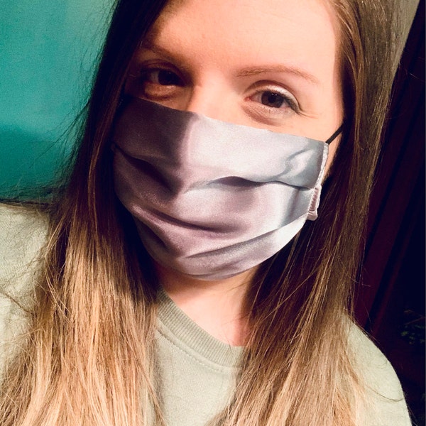 Super Soft Silky Satin Face Masks Made in the UK! Washable and Reusable ...