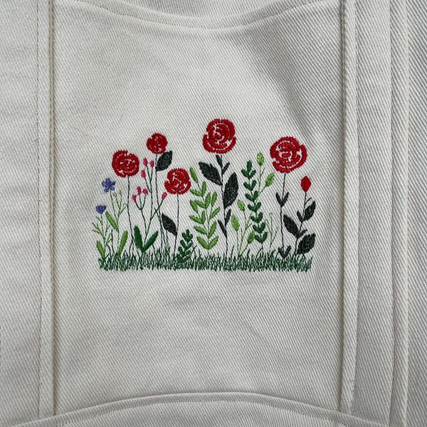 Wildflowers With Butterflies Embroidery Design, Plants, Machine ...