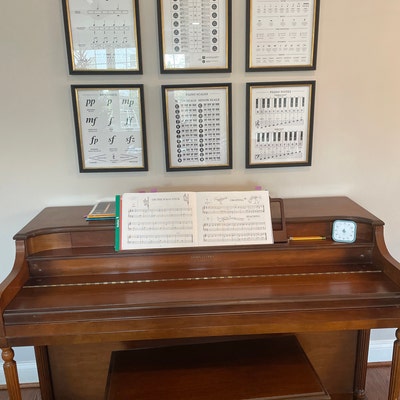 Music Staff and Piano Keyboard Printable, Piano Note Practice Printable ...