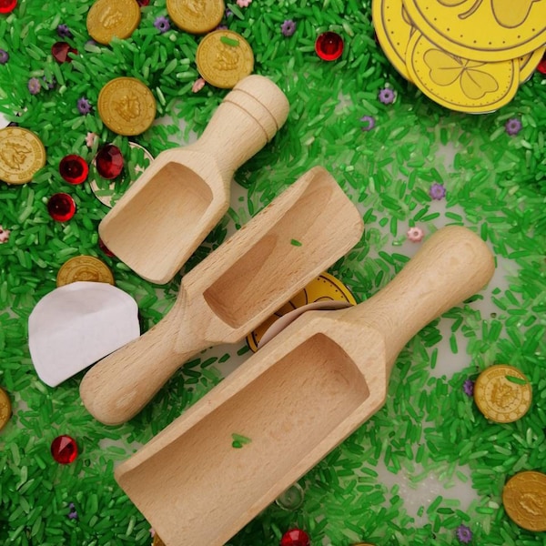 Wooden Scoops, Scooping and Sorting Activity Set, Scoop Spoons ...