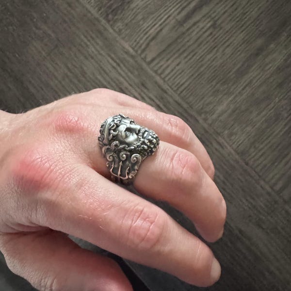 Ford Signet Ring for Mens, Sterling Silver Ring, Ford Mustang Boss 1969 ...