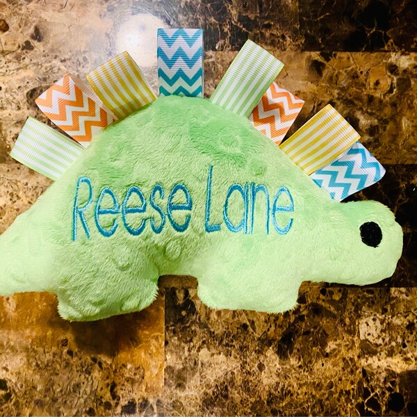 Dinosaur/lime Green Dinosaur Loopy Toy/minky Toy/dinosaur/dino/stuffed ...