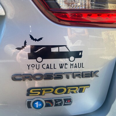 Hearse Decal You Call We Haul Goth Decals Goth Car Decal Goth Car Decor ...