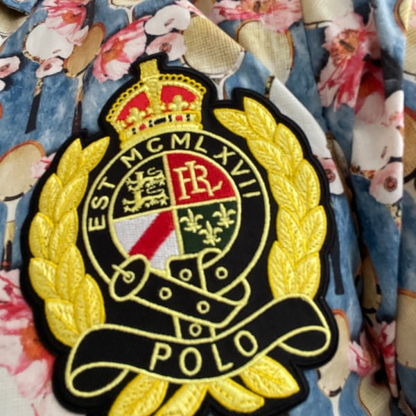 Polo Horse Rider Embroidered Crest Sew on Iron on Badge for Polo T ...